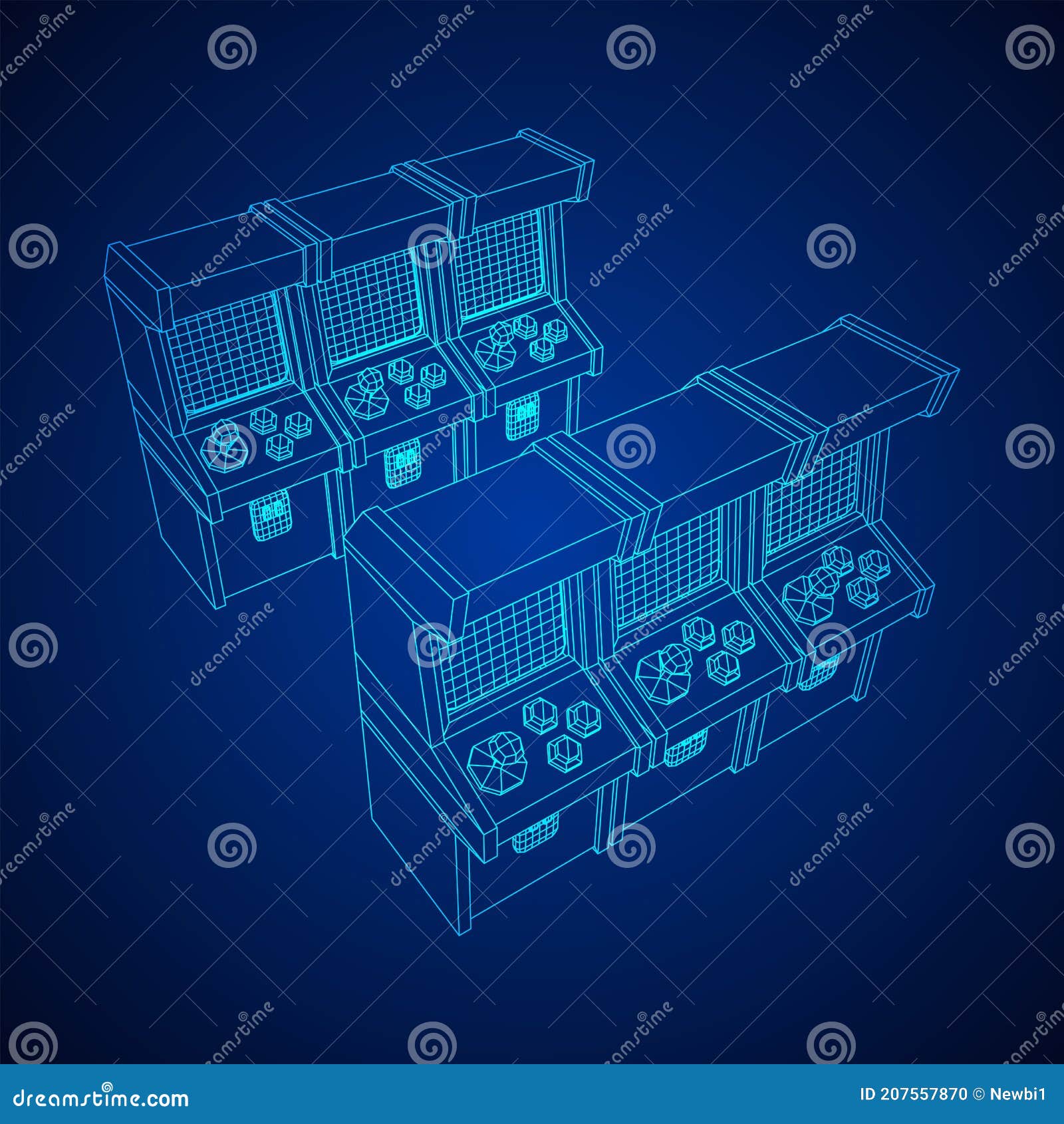 Arcade Retro Game Machine Vector Stock Photo - Image of player, video ...