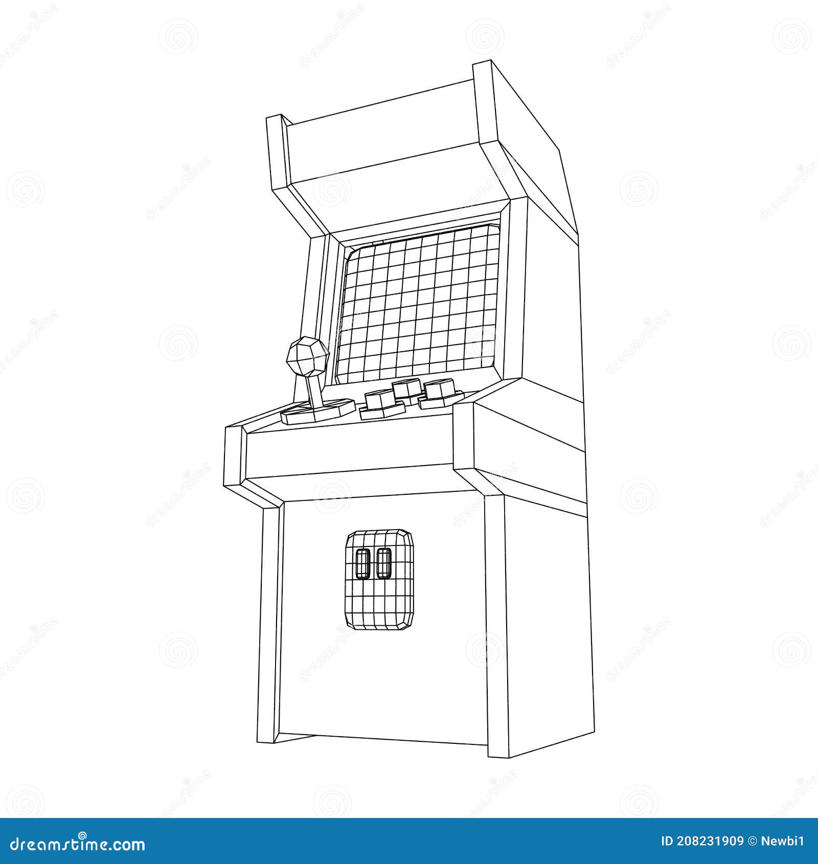 Arcade Retro Game Machine Vector Stock Vector - Illustration of play ...