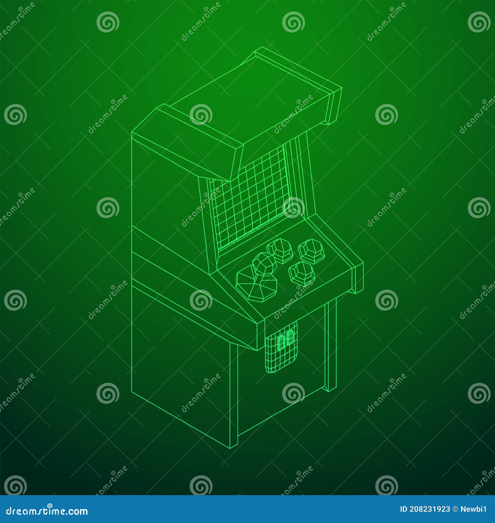 Arcade Retro Game Machine Vector Stock Vector - Illustration of score ...