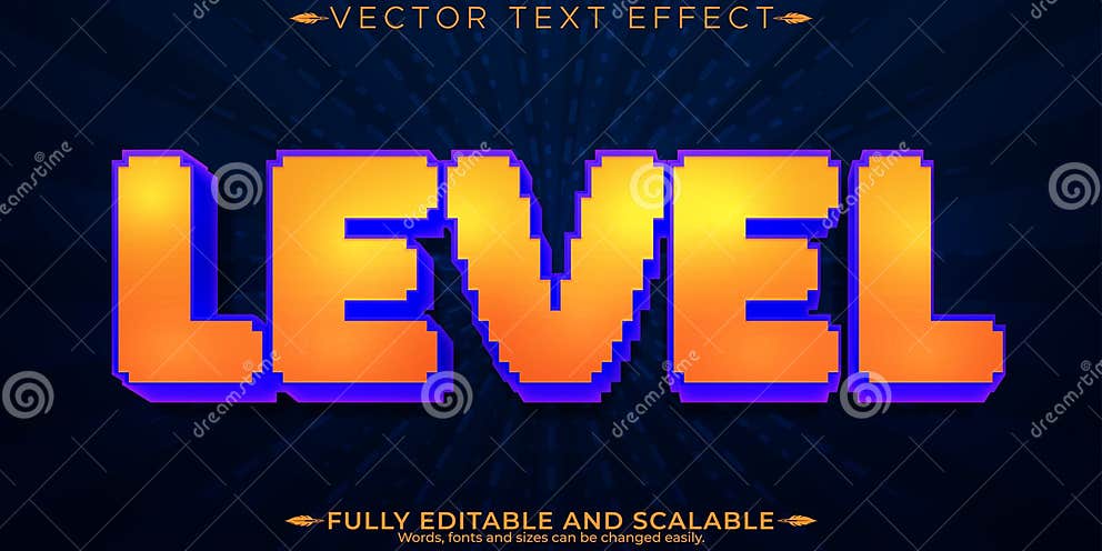 Arcade Text Effect, Editable Gaming and Nostalgic Customizable Font ...