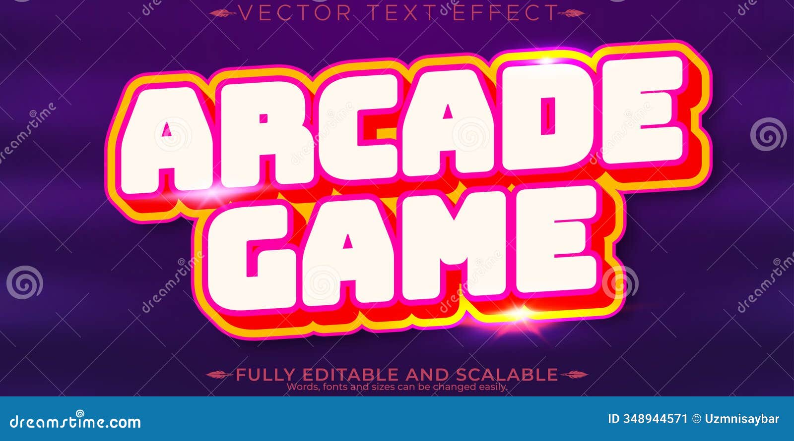 Arcade Text Effect, Editable Pixel And Retro Text Style Vector ...