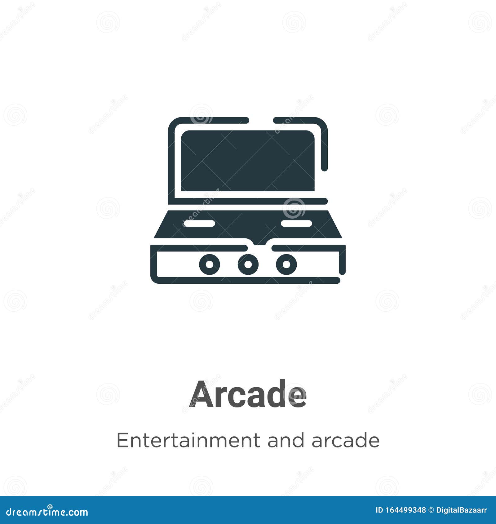 Arcade Vector Icon on White Background. Flat Vector Arcade Icon Symbol ...
