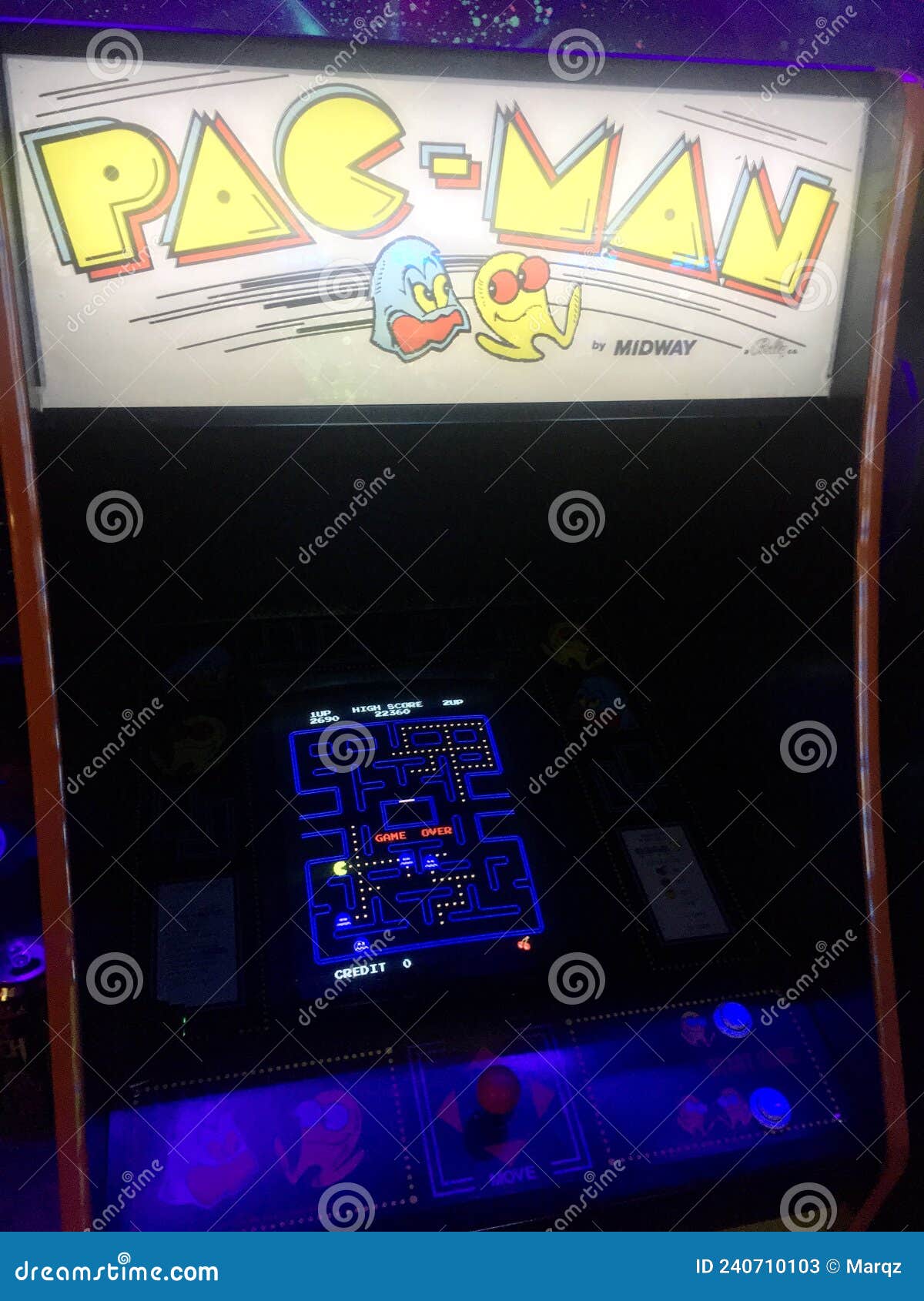 Arcade vintage pac man foto de archivo editorial. Imagen de midway ...