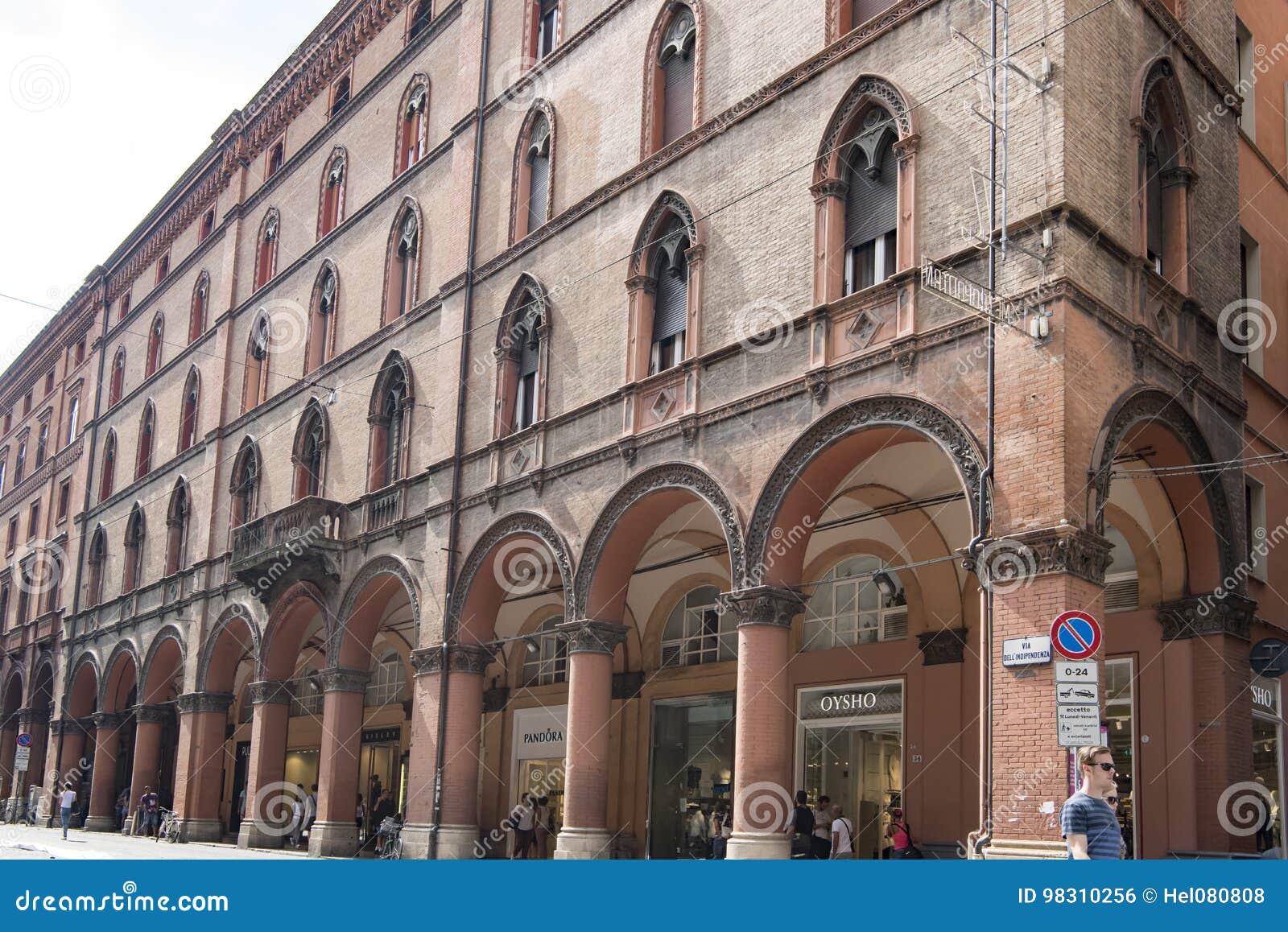 Arcades Bologna editorial photo. Image of pillared, arches - 98310256