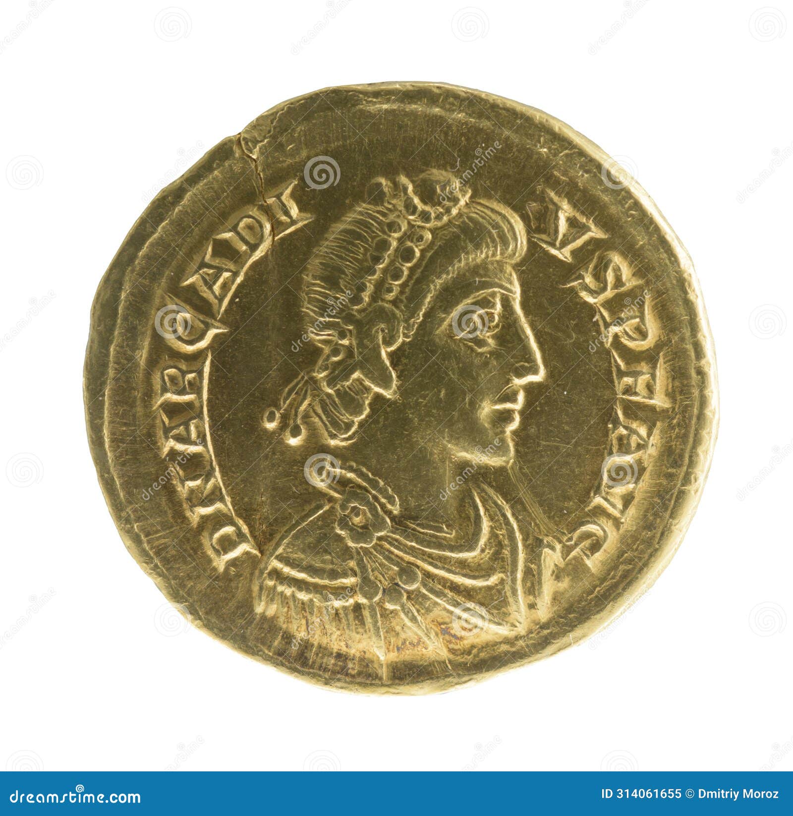 Valentinian I, Valentinian the Great - Roman Emperor. Aureus Editorial ...