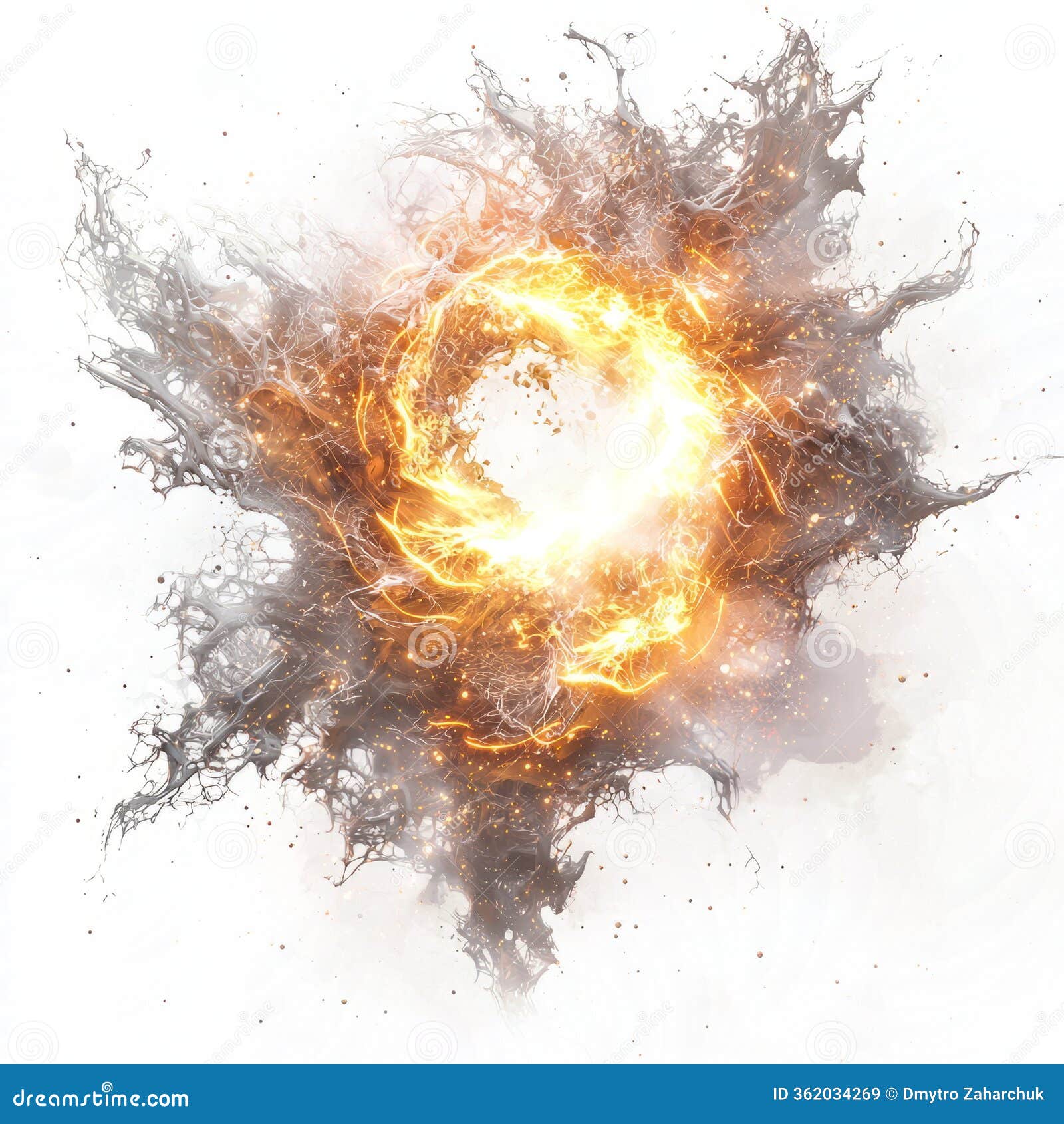 Arcane Explosion Of Light Particles, Luminous Glyphs Spinning Within ...