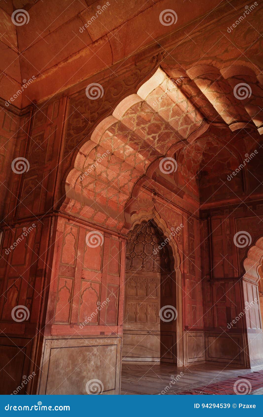 Arch of Ancient Indian Temple Stock Image - Image of orange, historical ...