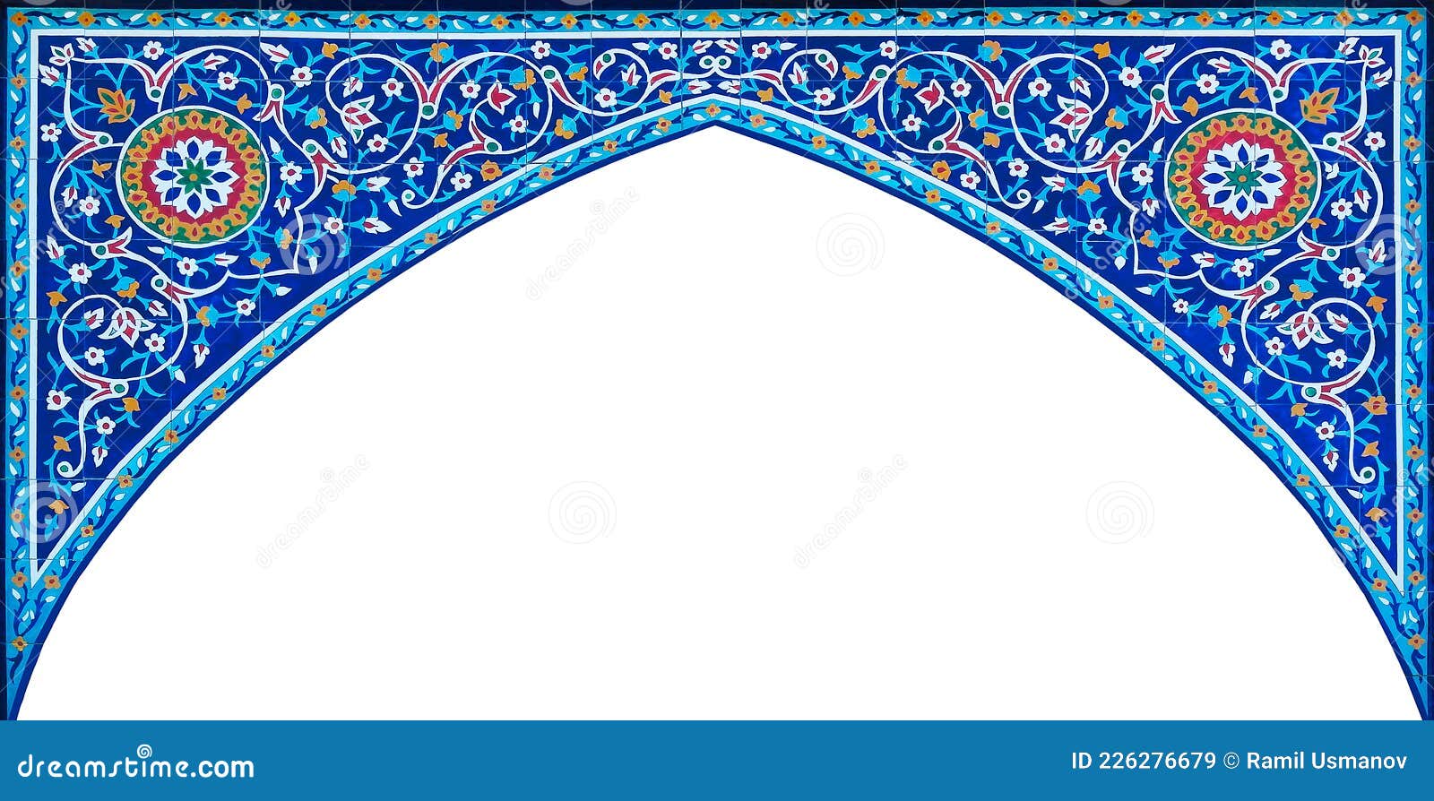 Arch.Arabic Architectural Patterns Colored.Writing Activity Stock Image ...