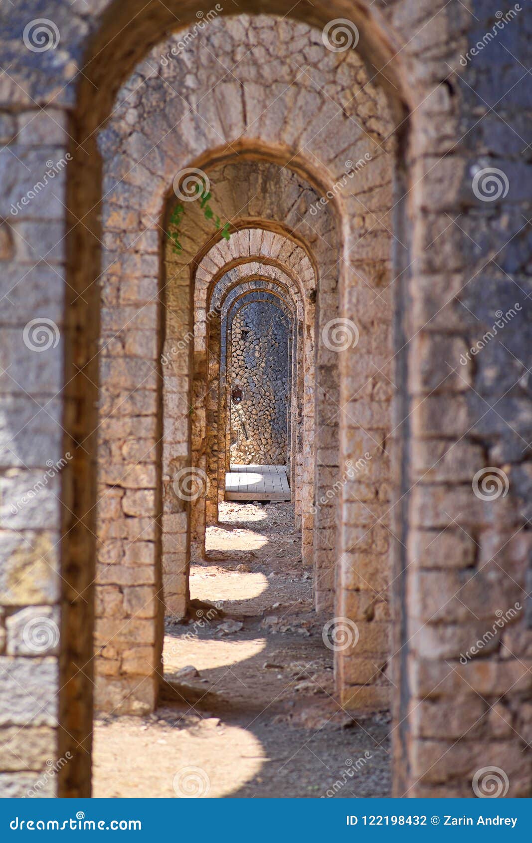 Lot of Camp Arches Standing in a Row in Each Other Stock Photo - Image ...