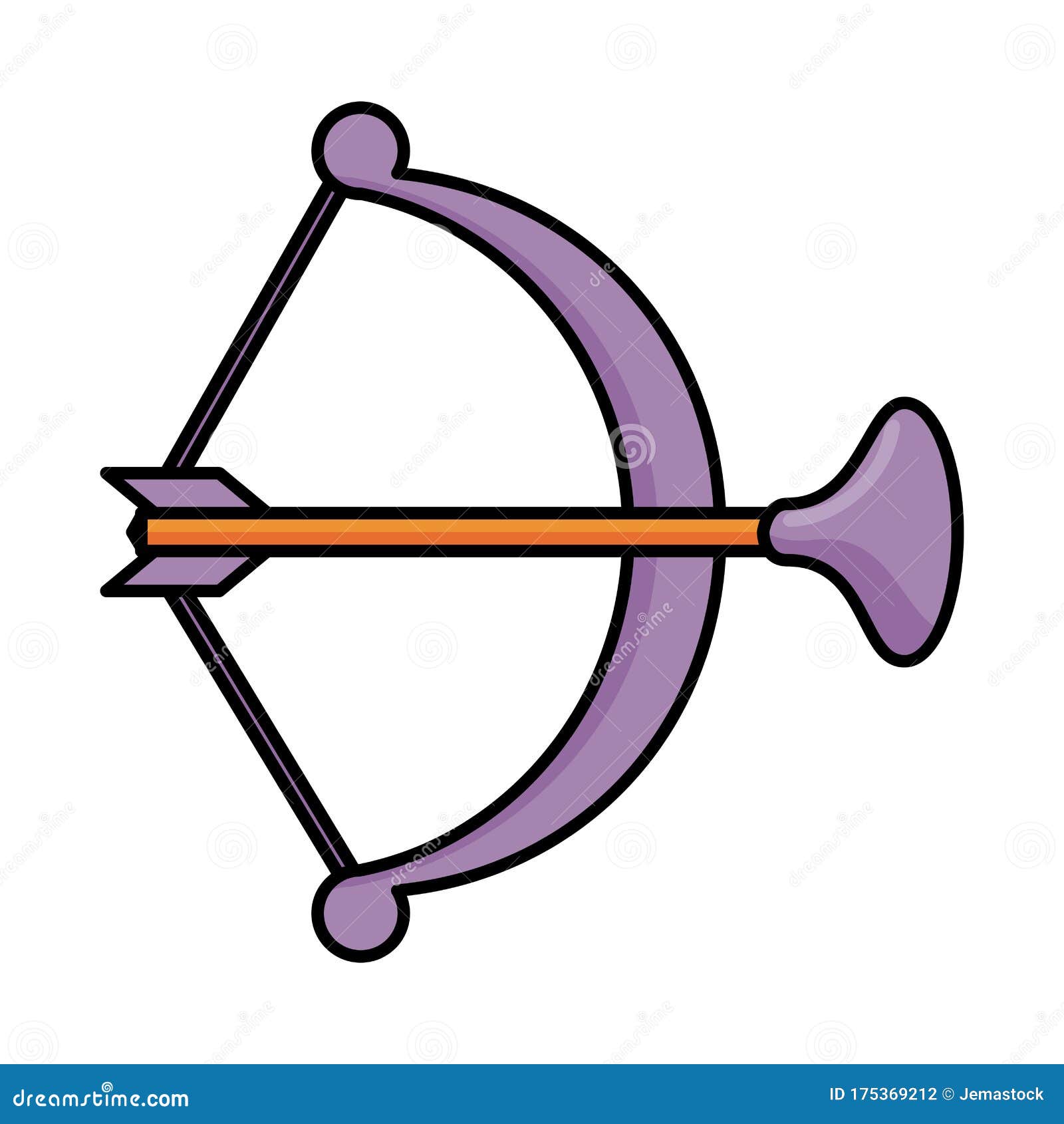 Arch and Arrow Toy Flat Style Stock Vector - Illustration of isolated ...