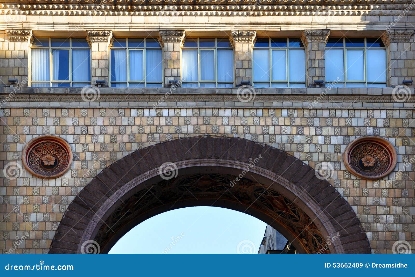 Arch on the Background of Sky Stock Image - Image of famous, marble ...
