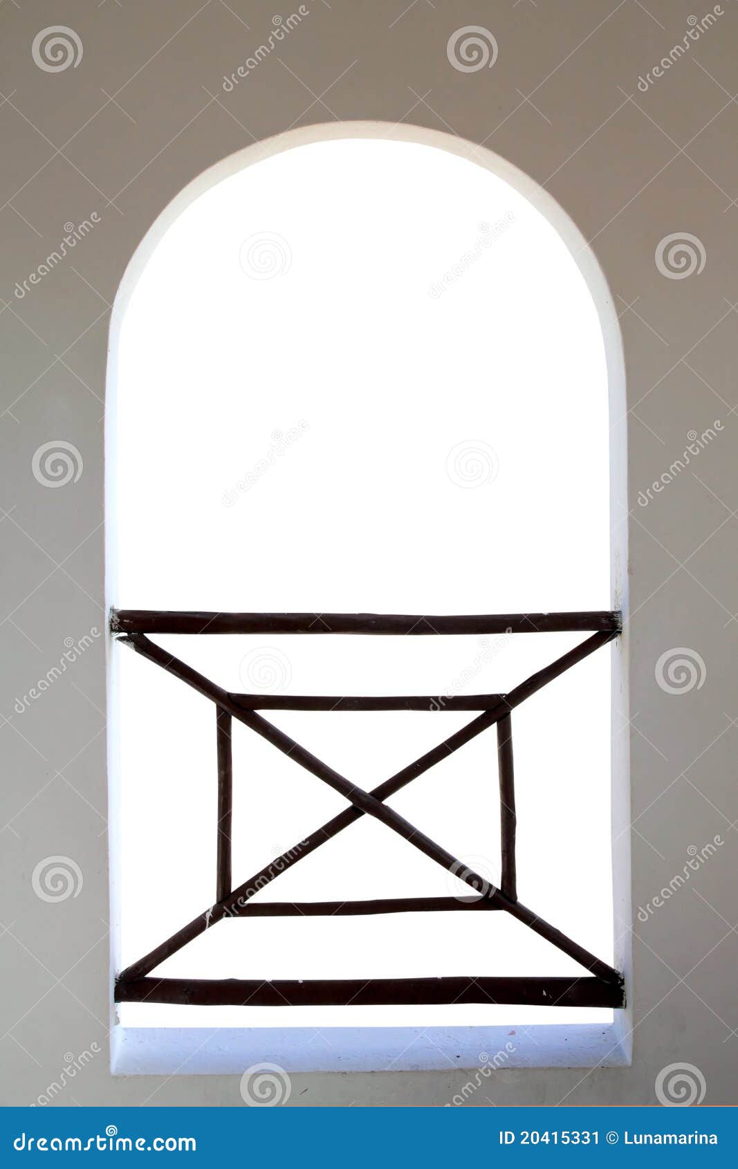 Arch Balcony White Window Isolated on White Stock Image - Image of ...