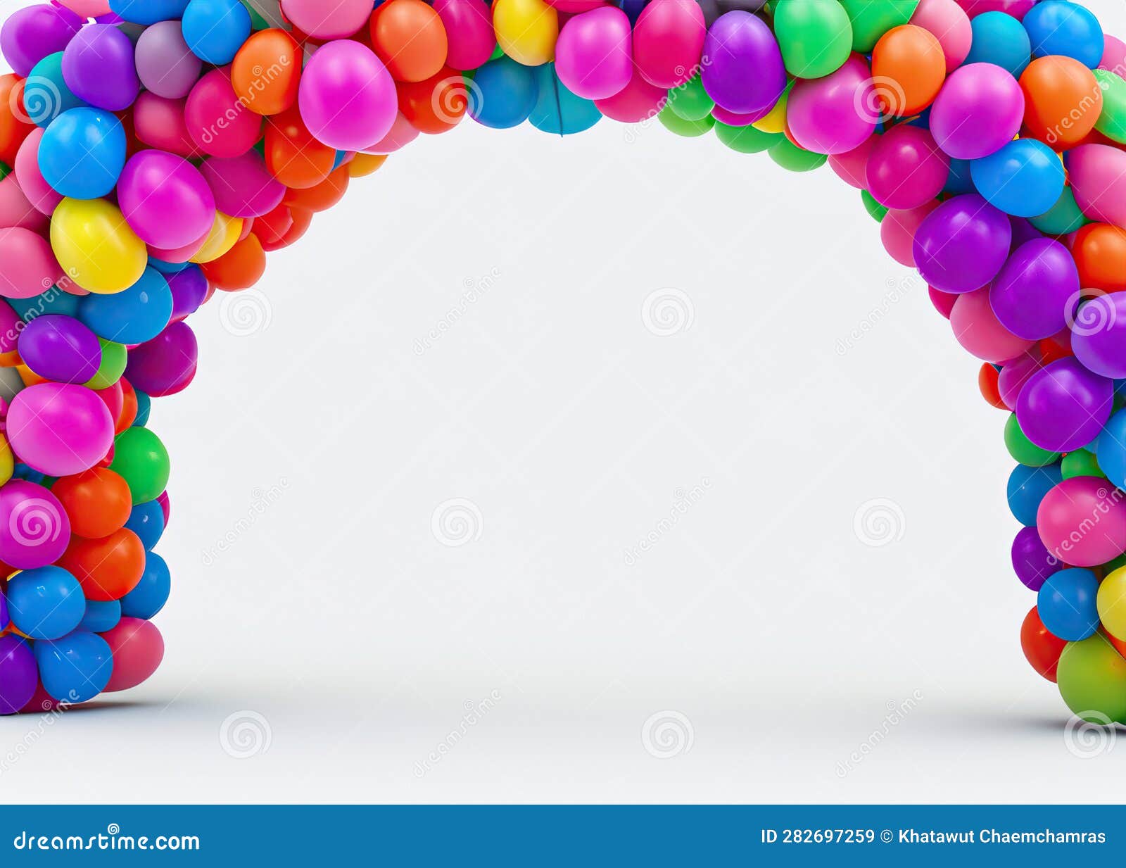 Arch of Balloon Art Isolated on White Background Stock Illustration ...