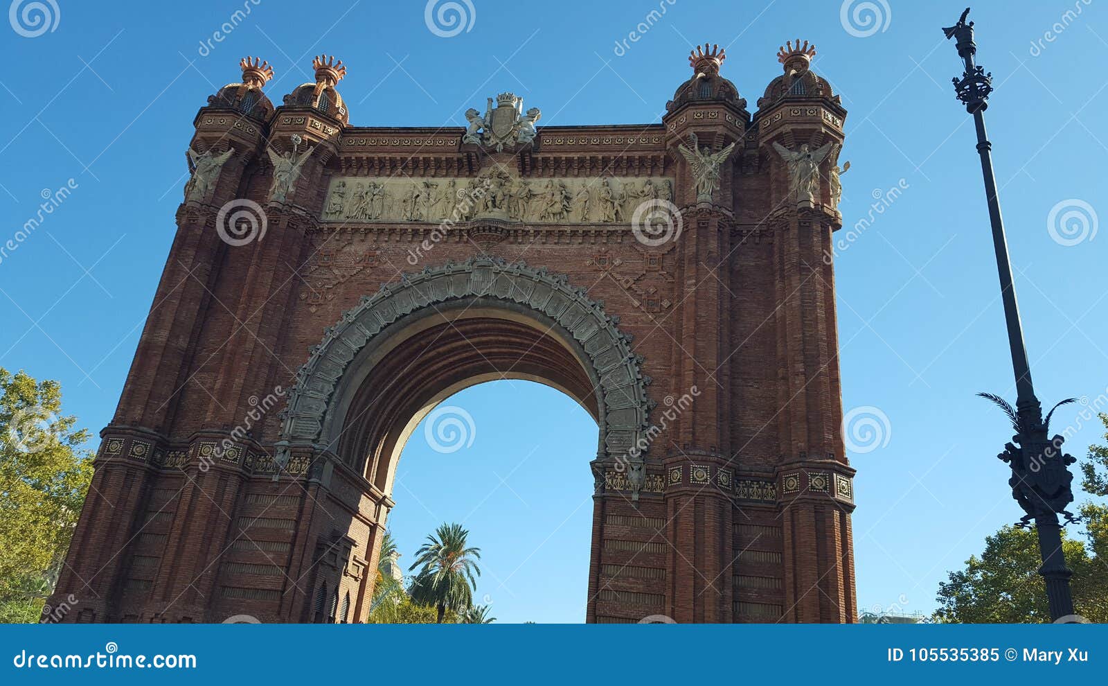 The Arch at Barcelona stock image. Image of facade, arch - 105535385
