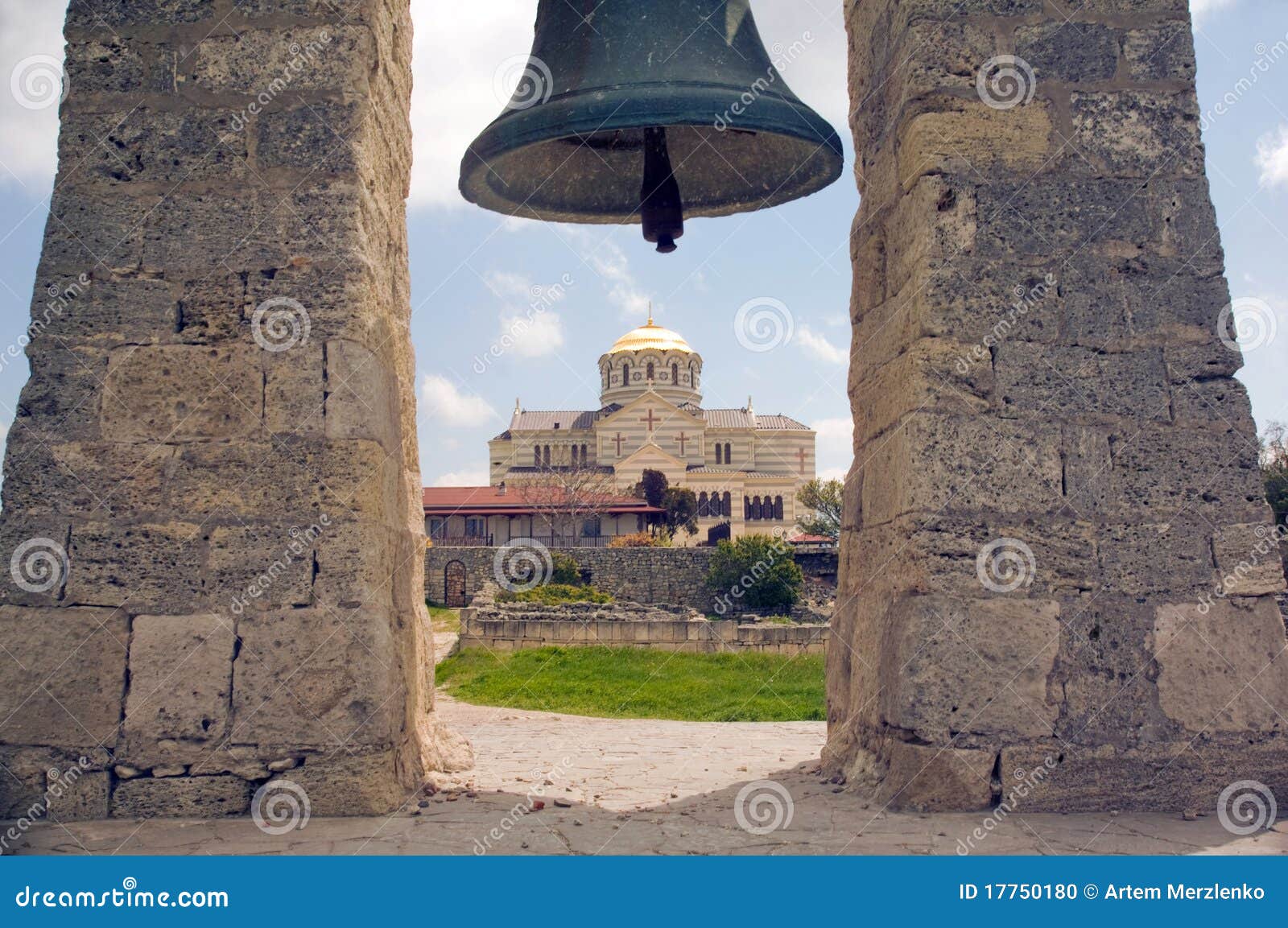 Arch with a_bell stock photo. Image of crimea, hersoness - 17750180