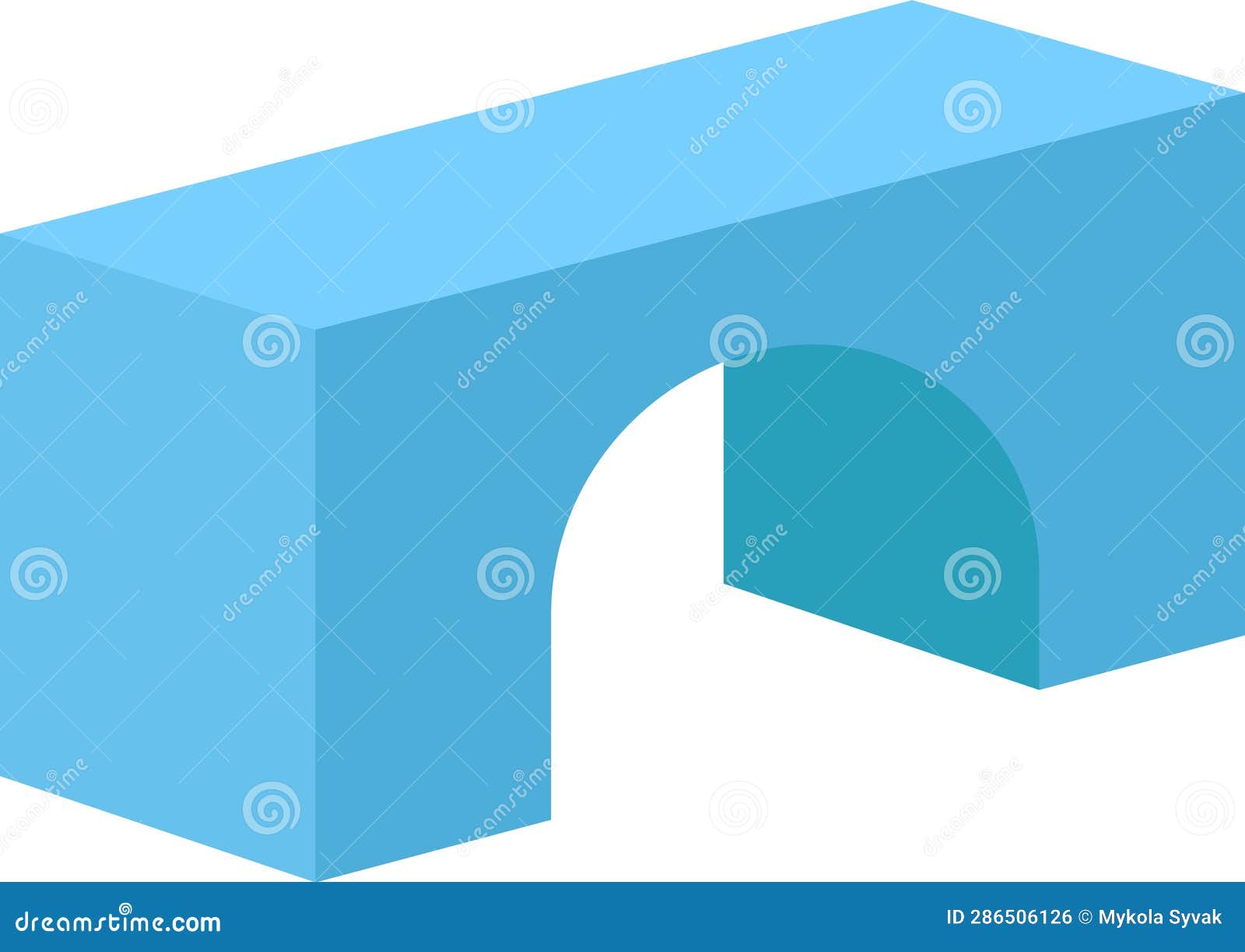 Arch Block Toy stock vector. Illustration of building - 286506126