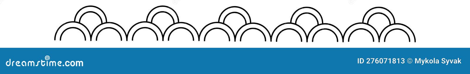 Arch Border Lined stock vector. Illustration of arch - 276071813