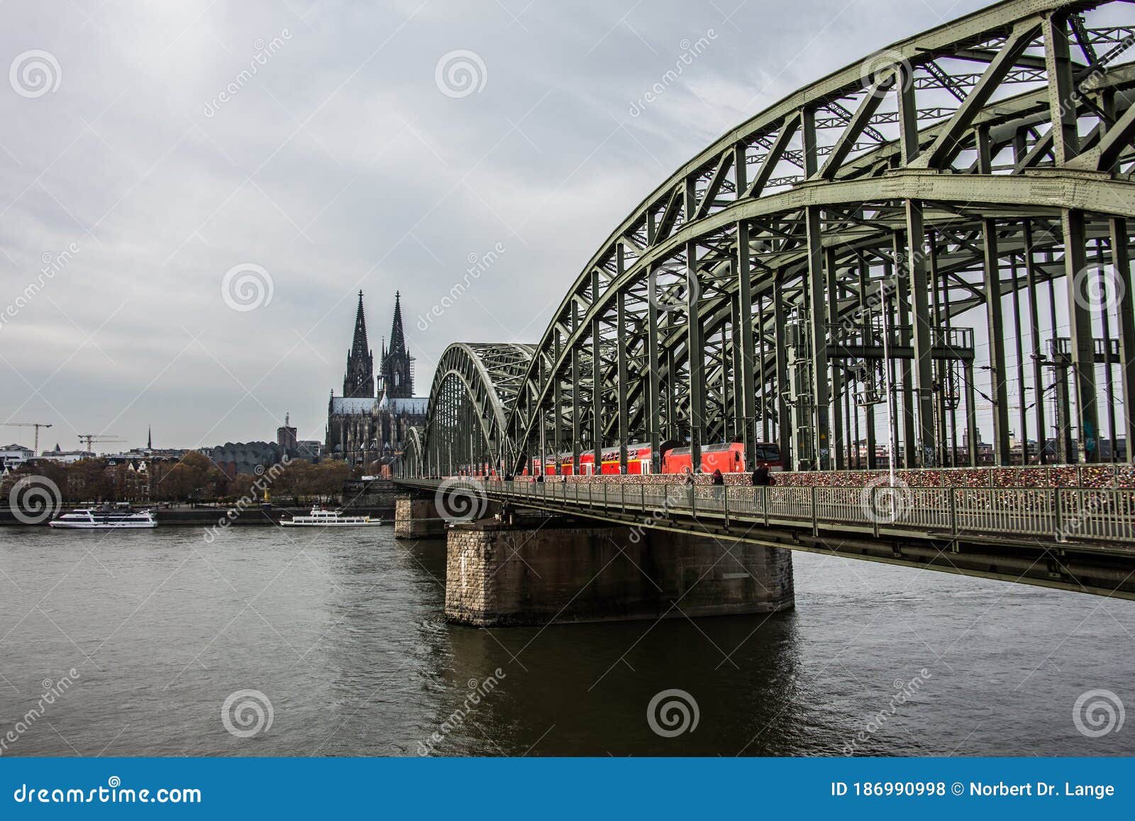 Arch bridge in Cologne stock photo. Image of drawbridge - 186990998