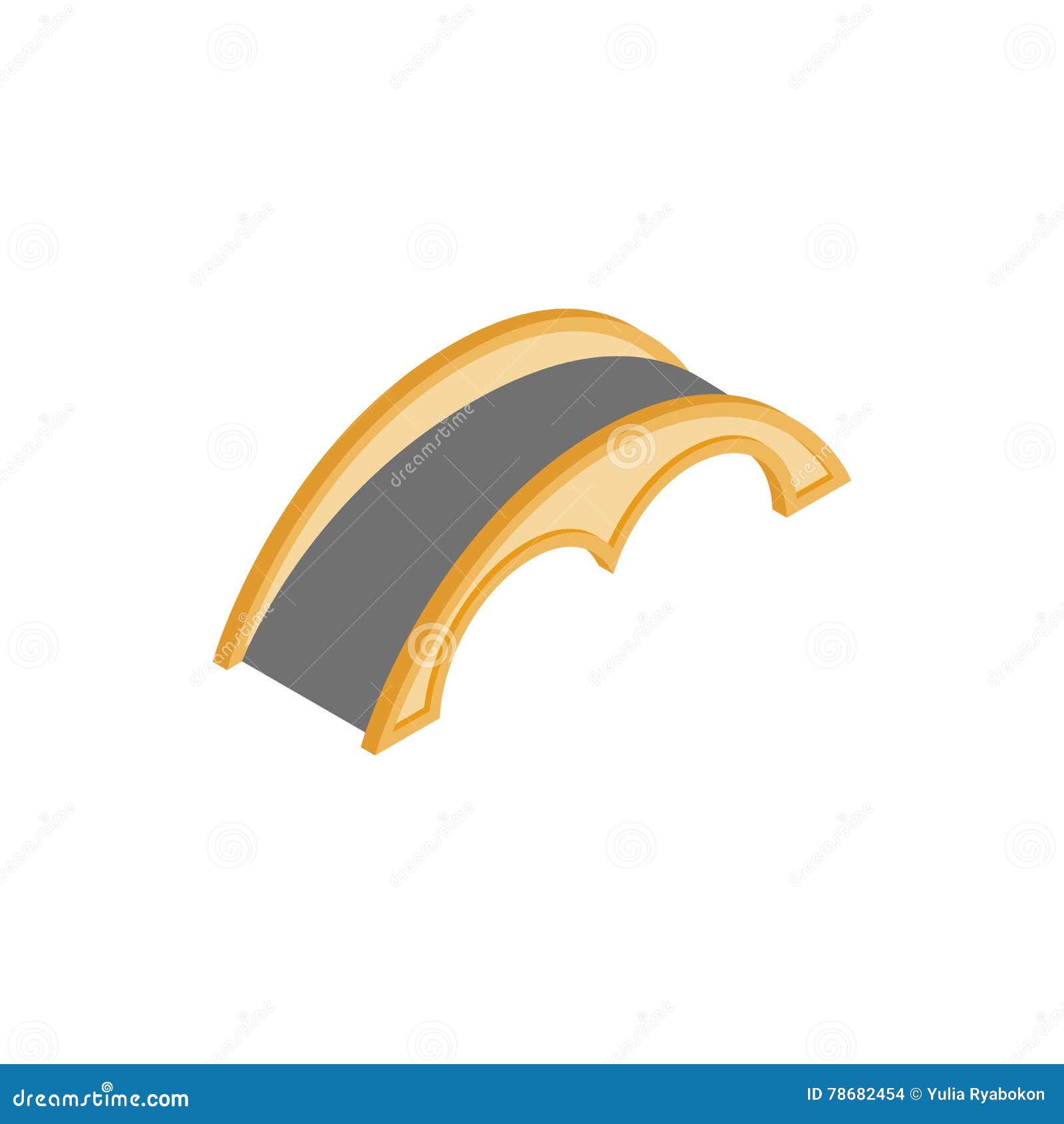 Arch Bridge Icon, Isometric 3d Style Stock Vector - Illustration of ...