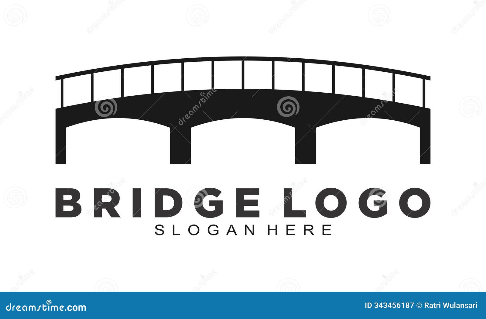 Arch Bridge Logo Design Vector Stock Illustration - Illustration of ...
