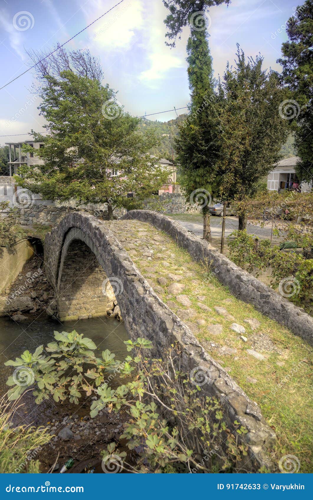 Arch Bridge of Queen Tamara. Adjara, Georgia Editorial Stock Photo ...