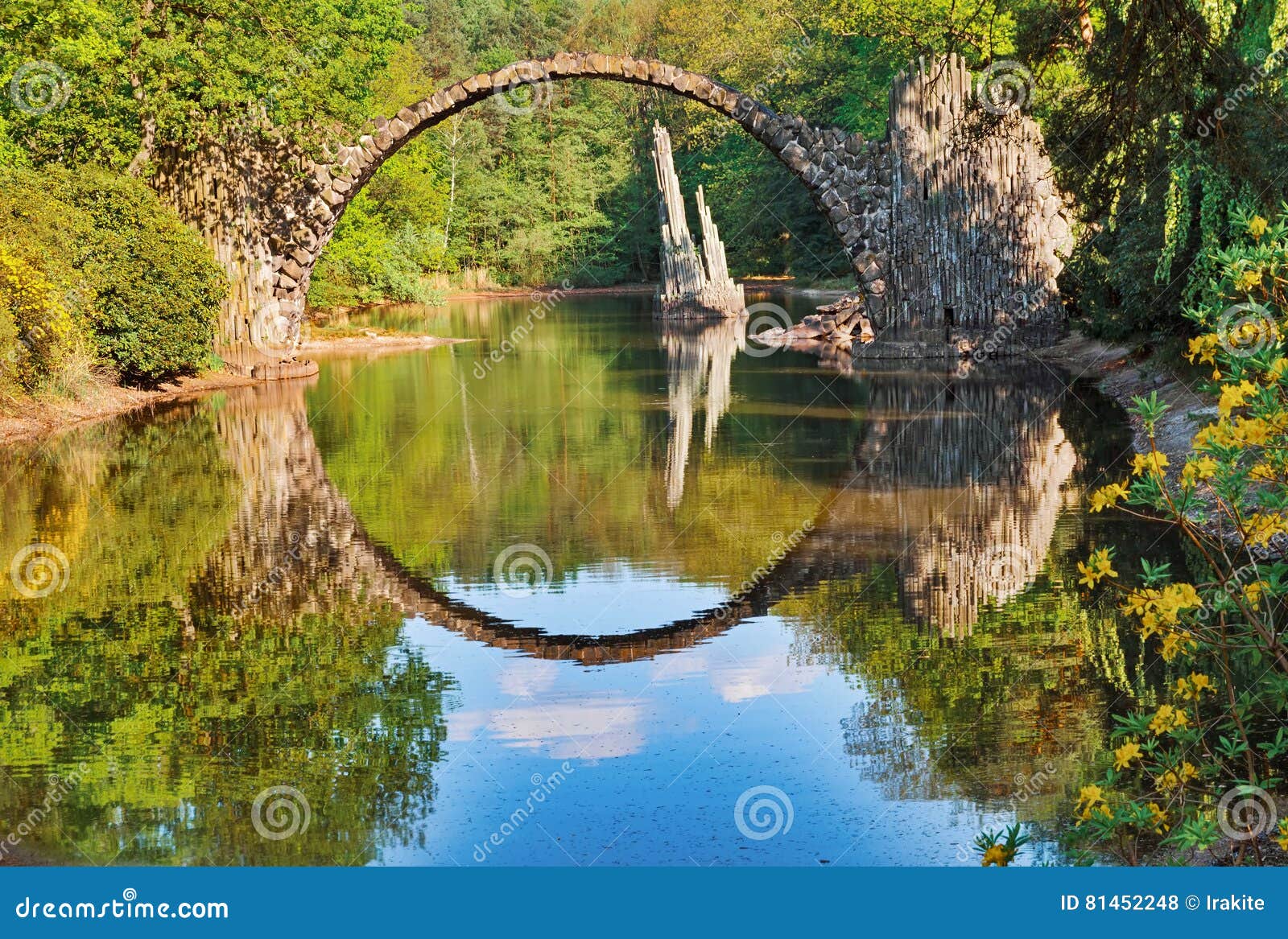 Arch Bridge stock photo. Image of space, rakotzbrucke - 81452248