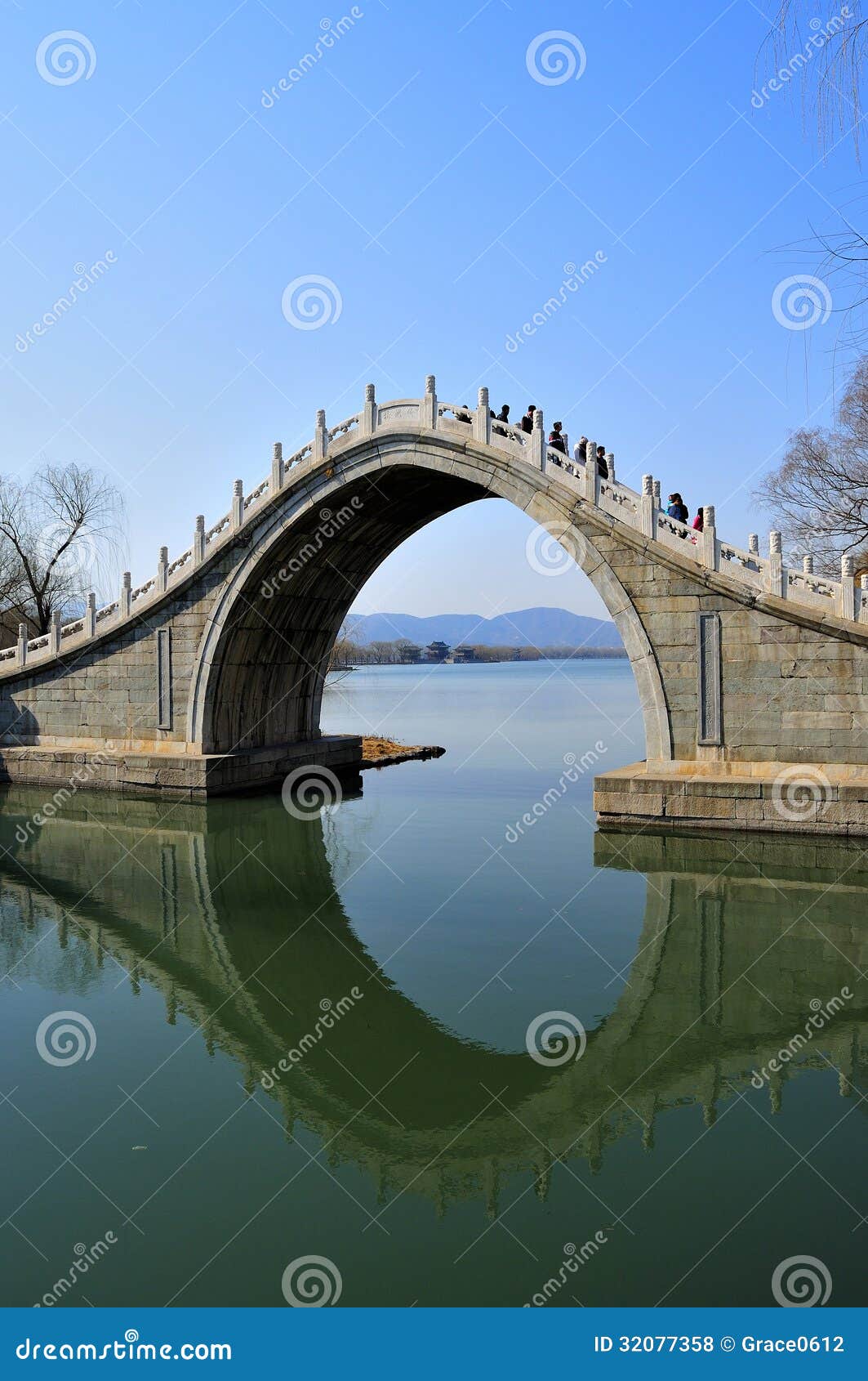 Arch bridge editorial stock photo. Image of tree, landscape - 32077358