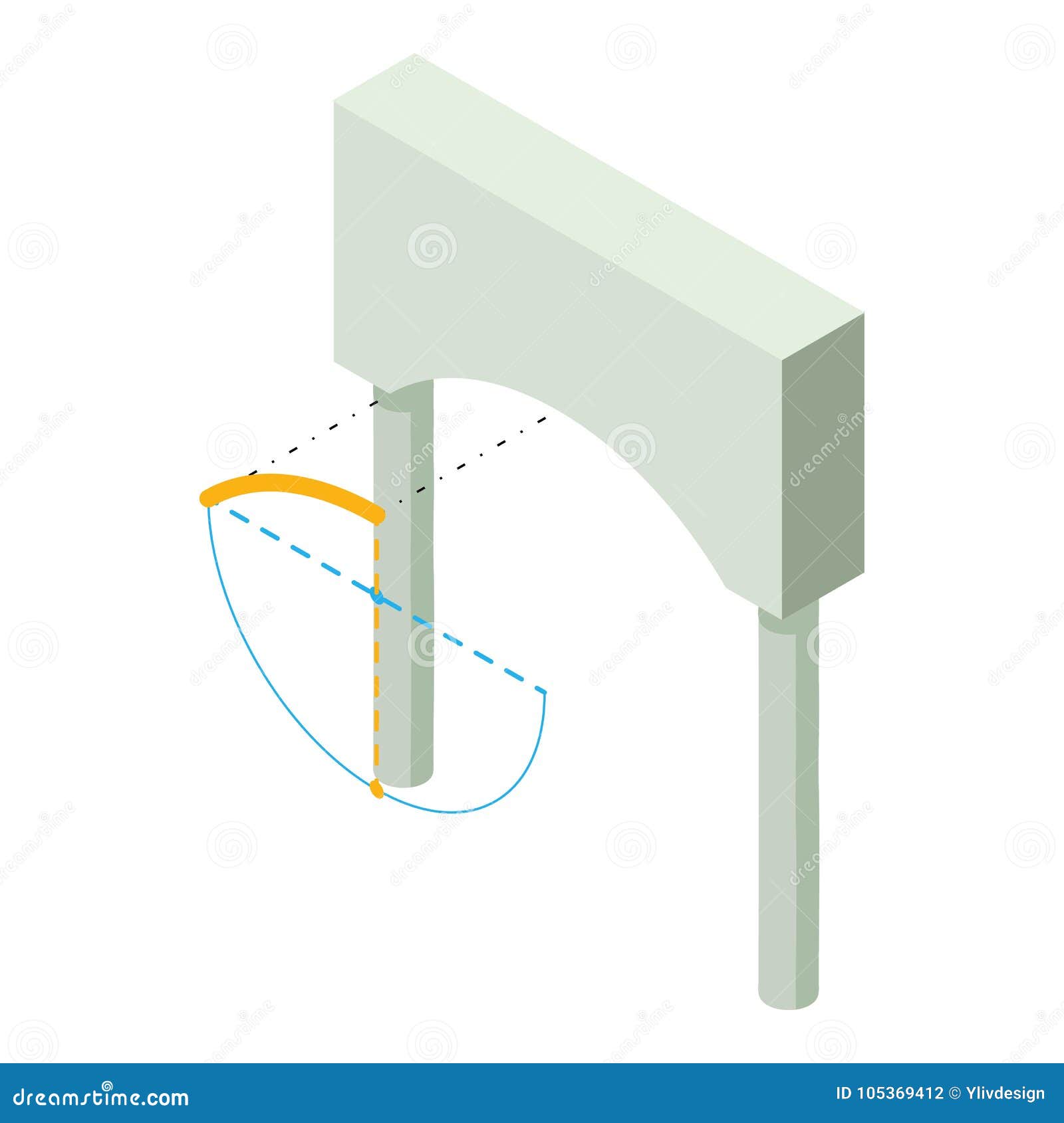 Arch Building Icon, Isometric 3d Style Stock Vector - Illustration of ...