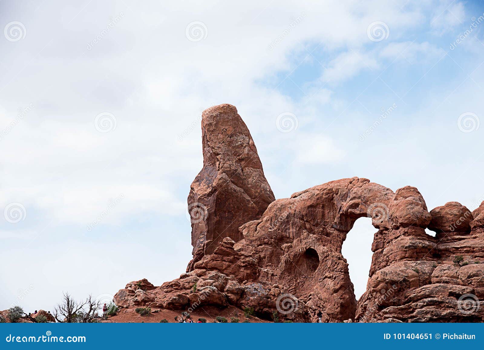 Turret Arch stock image. Image of utah, tower, turret - 101404651
