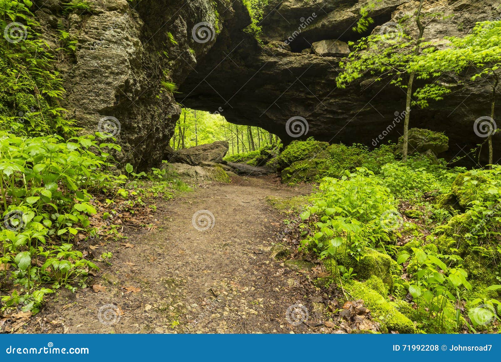Arch Cave in Spring stock photo. Image of cave, park - 71992208