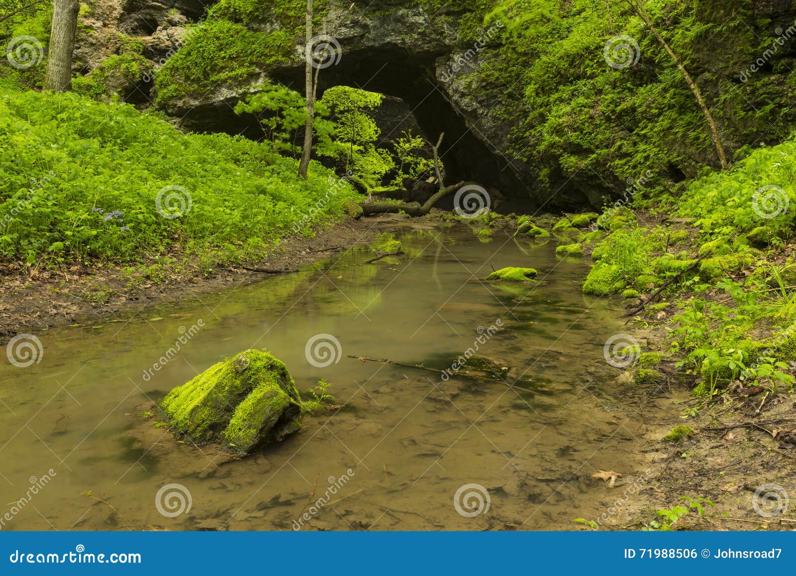 Arch Cave in Spring stock photo. Image of caveology, caves - 71988506