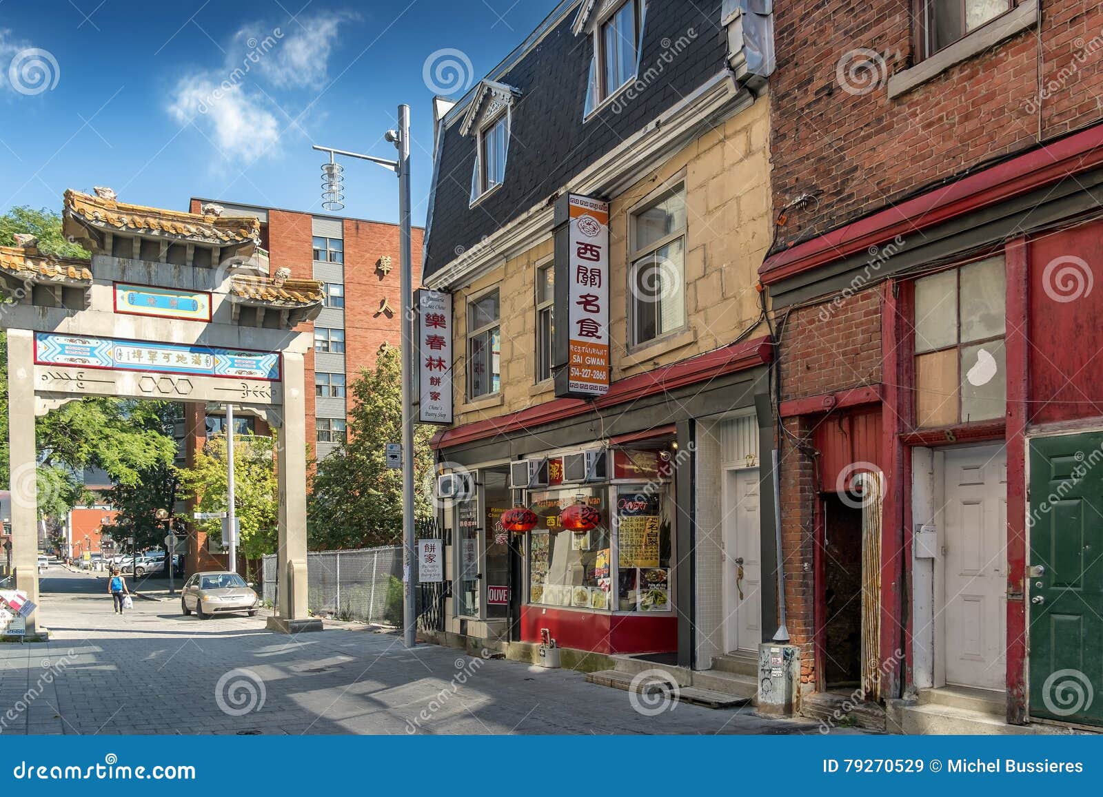 Arch in Chinatown in Montreal Editorial Stock Image - Image of arch ...