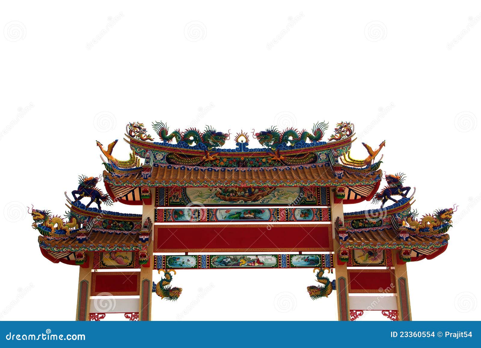 Arch of Chinese temple stock photo. Image of decoration - 23360554