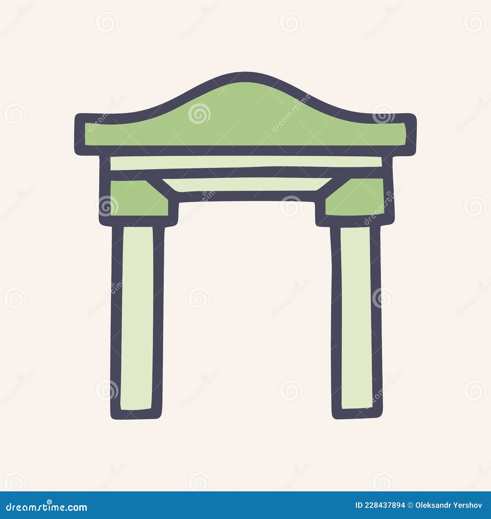 Arch Color Vector Doodle Simple Icon Design Stock Vector - Illustration ...