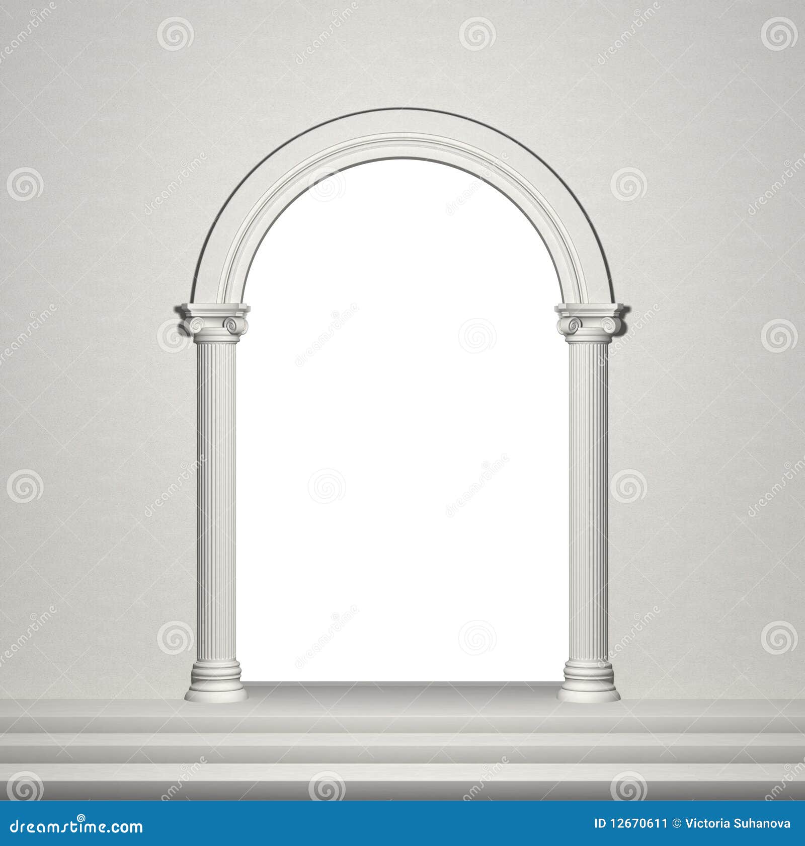 Arch with columns stock illustration. Illustration of frieze - 12670611
