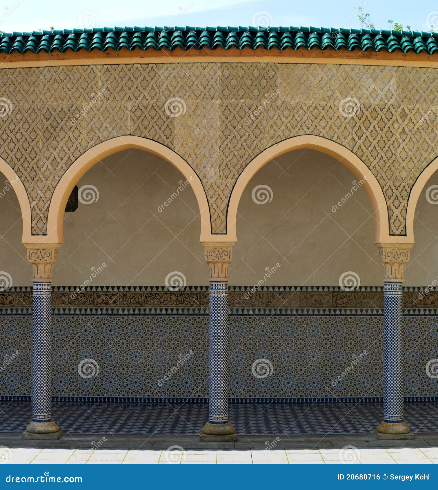 Arch and Columns in the Oriental Style. Stock Photo - Image of landmark ...