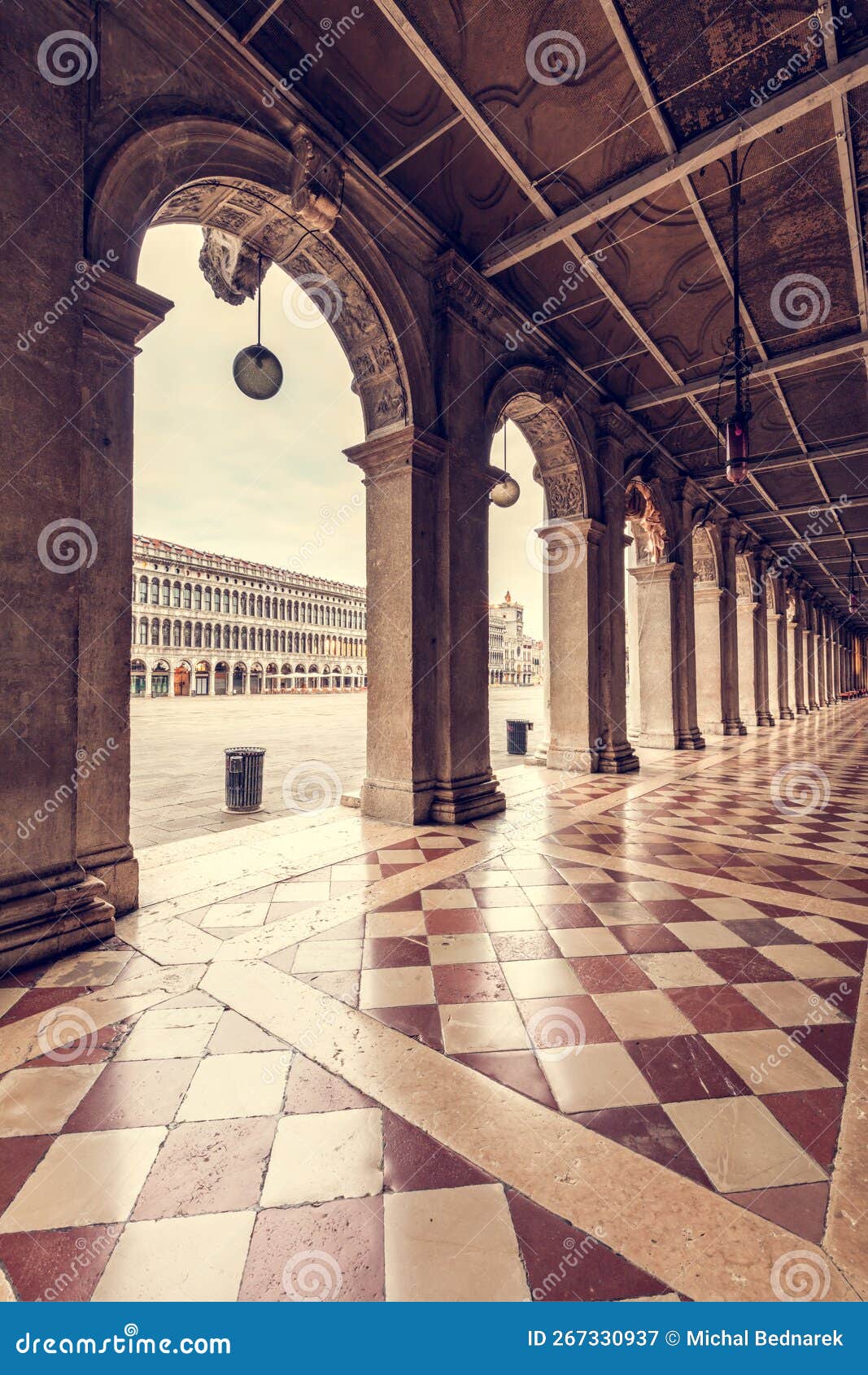 Arch Columns on Saint Mark Square in Venice, Italy Stock Image - Image ...