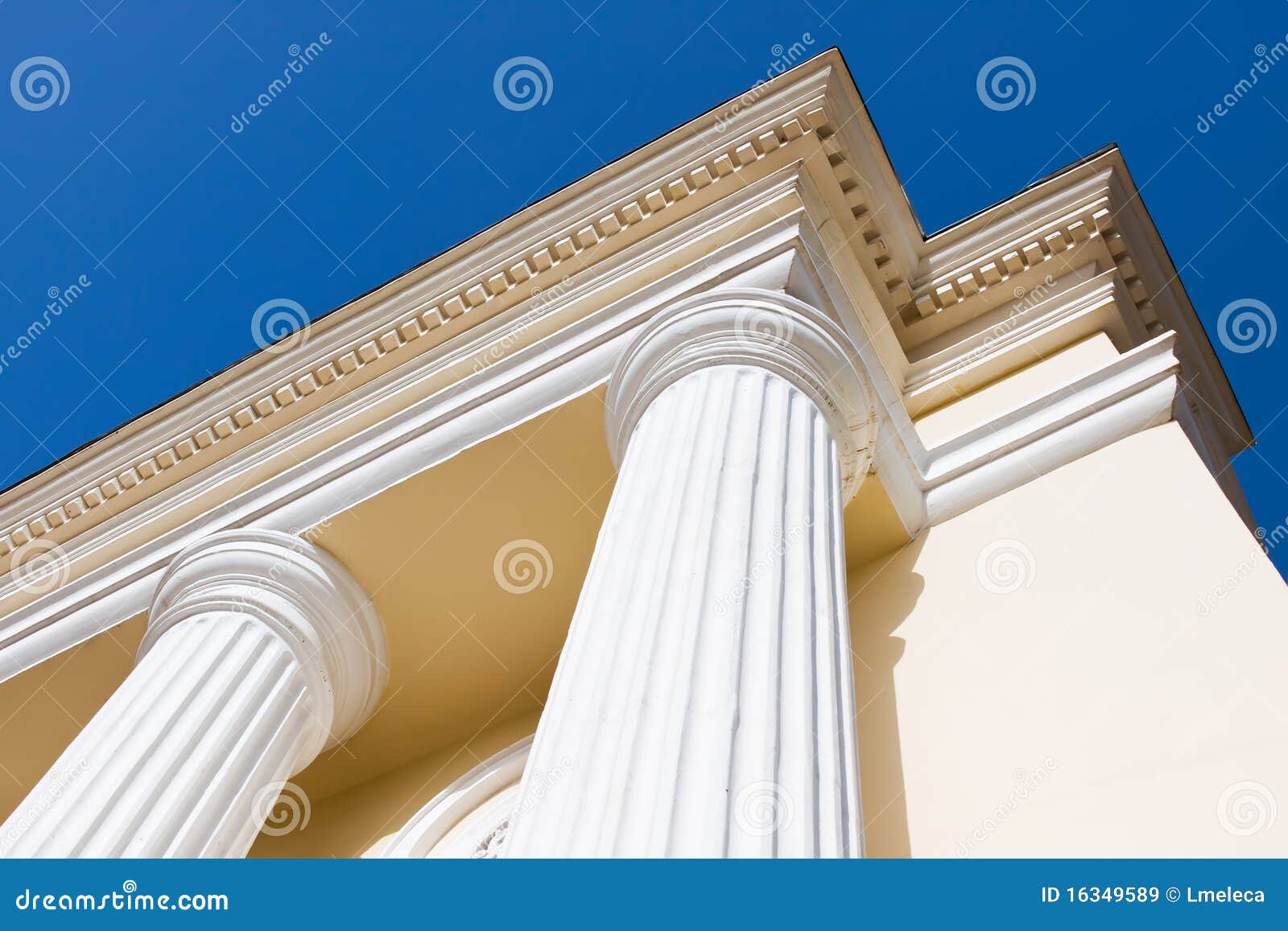 Arch Columns Under Blue Sky Stock Image - Image of architecture ...