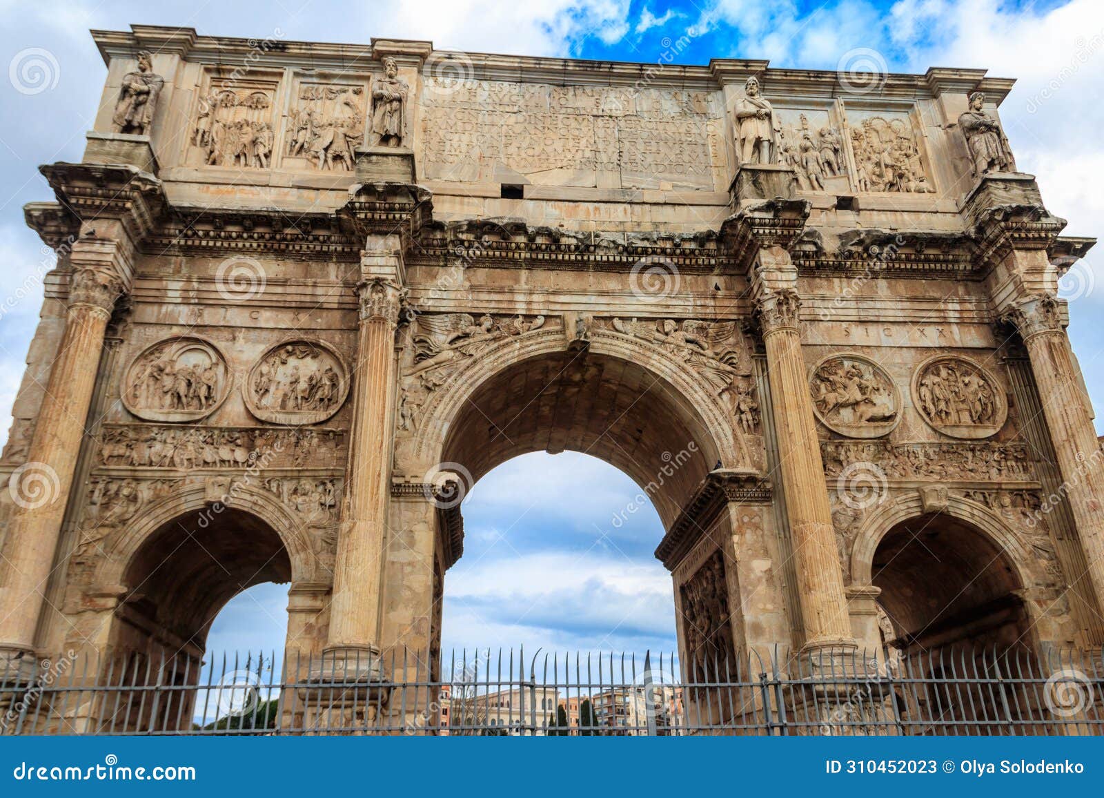 Arch of Constantine, Famous Landmark of Rome, Italy Stock Image - Image ...