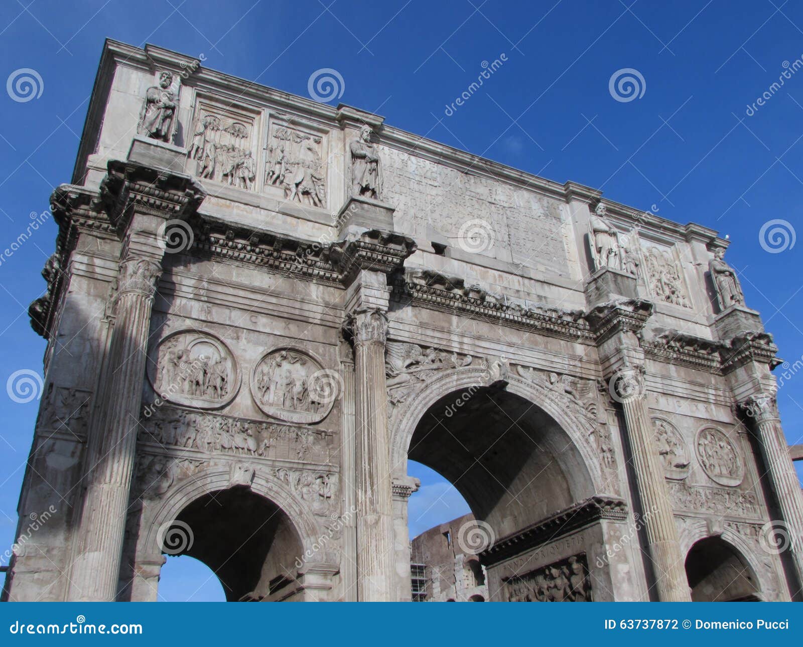 The Arch of Constantine , the Largest Triumphal Arch - Rome - Italy ...