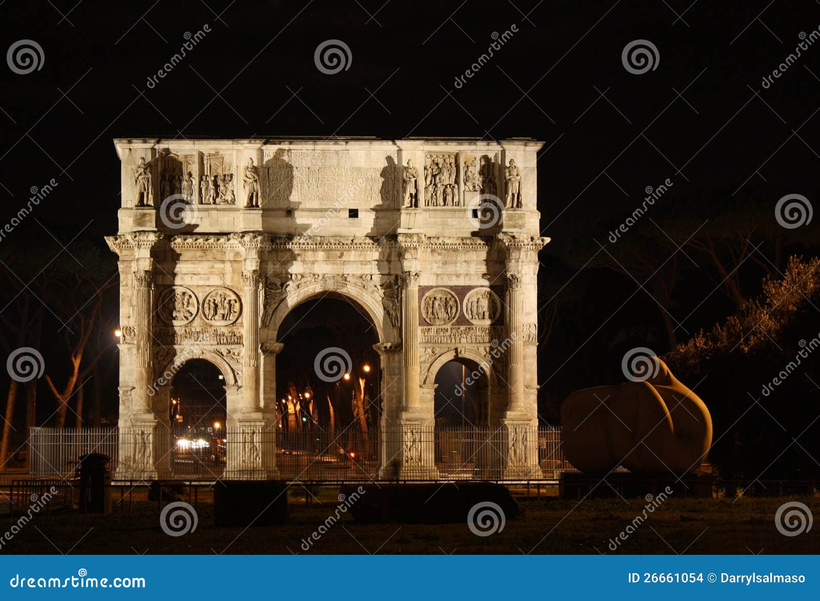 Arch of Constantine at Night Stock Photo - Image of empire, night: 26661054