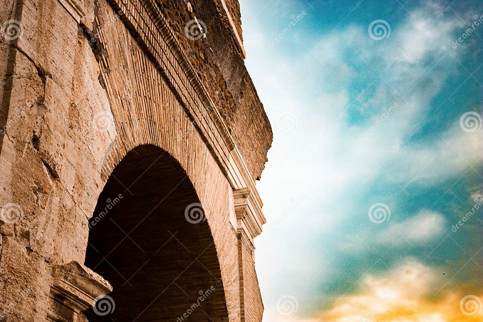 Arch of Constantine in Rome, Italy Stock Photo - Image of landscape ...