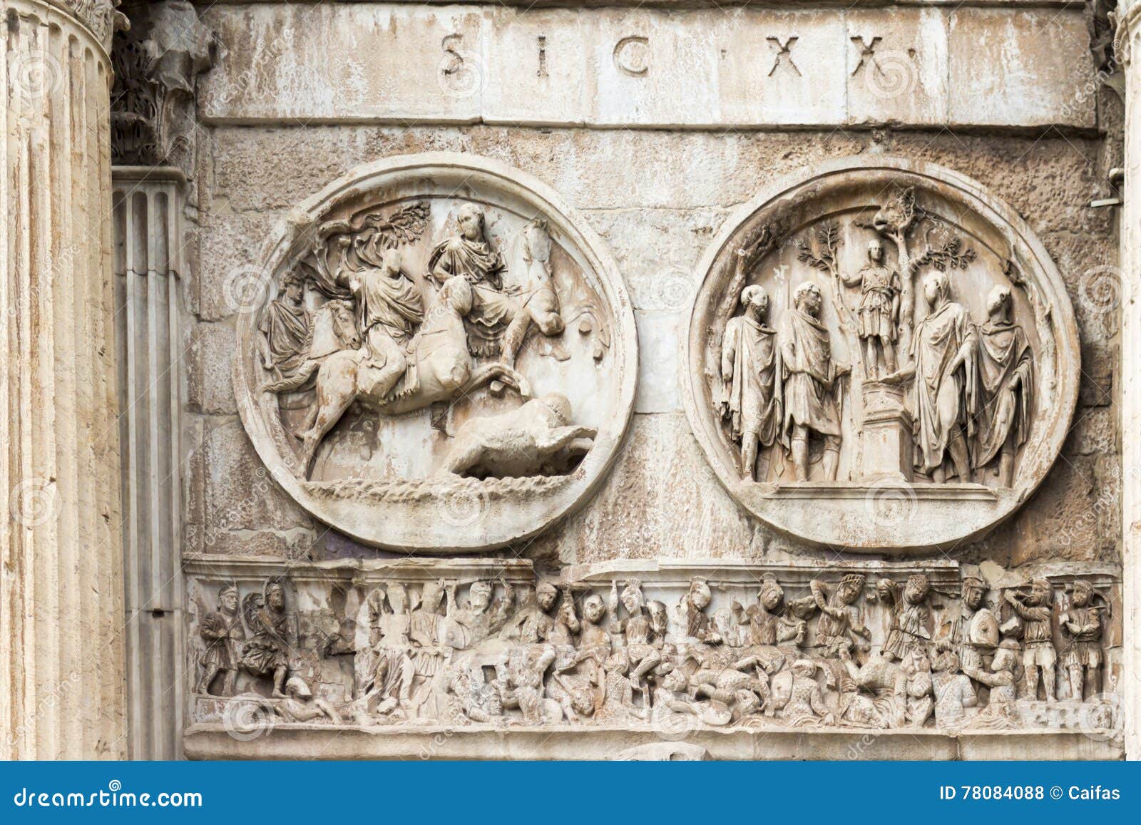 Arch of Constantine in Rome Stock Photo - Image of sculpture, italy ...