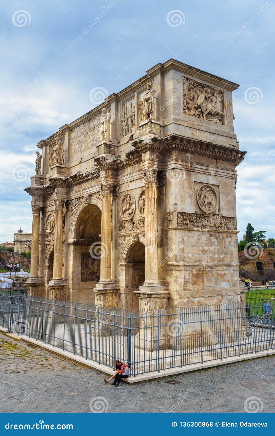 Arch of Constantine is Triumphal Arch. Rome. Italy Editorial Stock ...