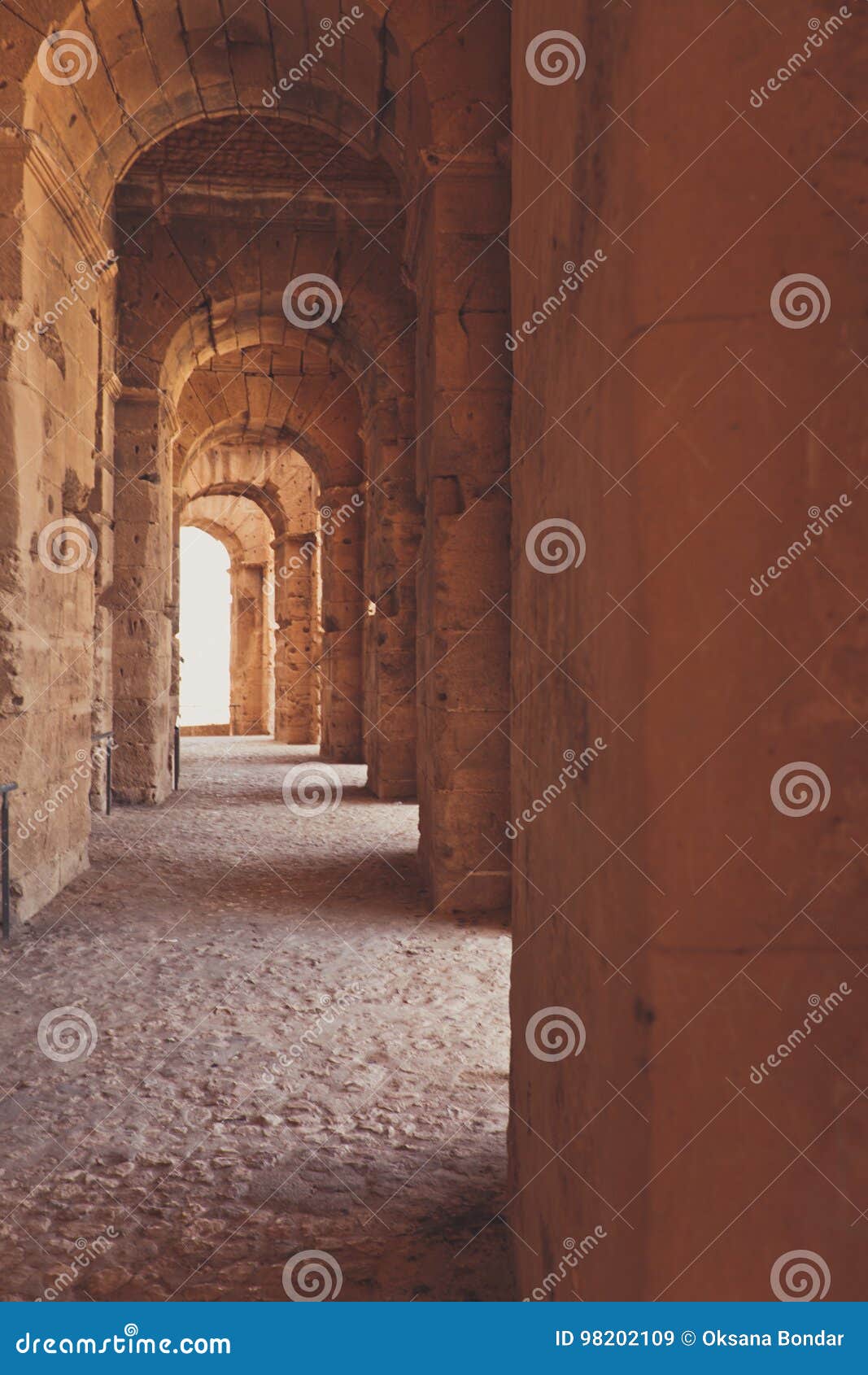 Arch Corridor in Ancient Castle Stock Image - Image of aged, hallway ...