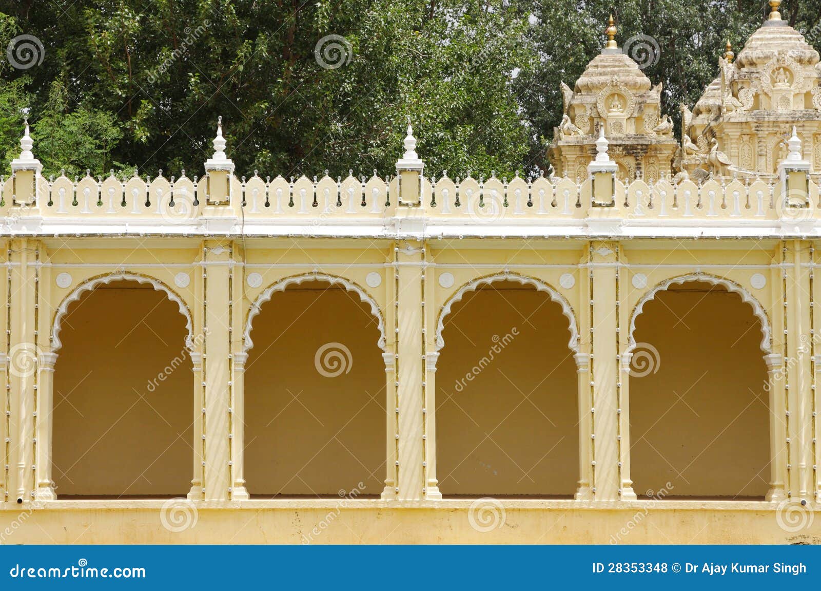 The Arch Corridor on the Left Side of Main Entrance Stock Photo - Image ...