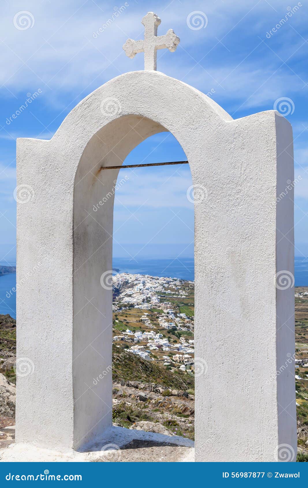 Arch with cross stock image. Image of mediterranean, flowers - 56987877