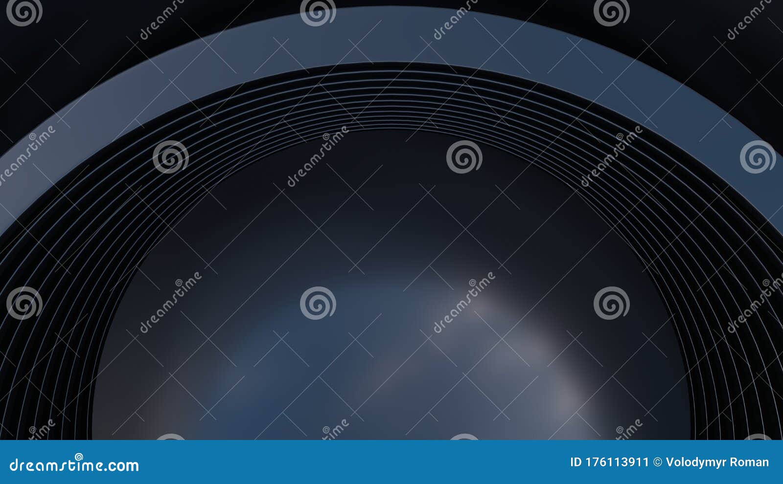 Arch Dark Exterior Black Abstract Geometric Circles and Line Background ...