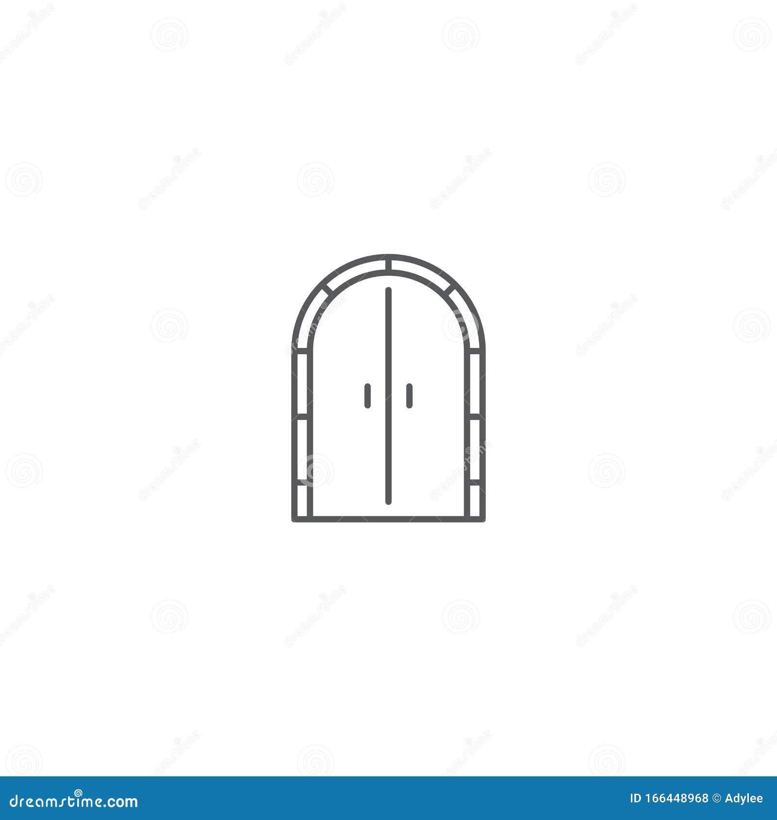 Arch Door Vector Icon Symbol Isolated on White Background Stock Vector ...
