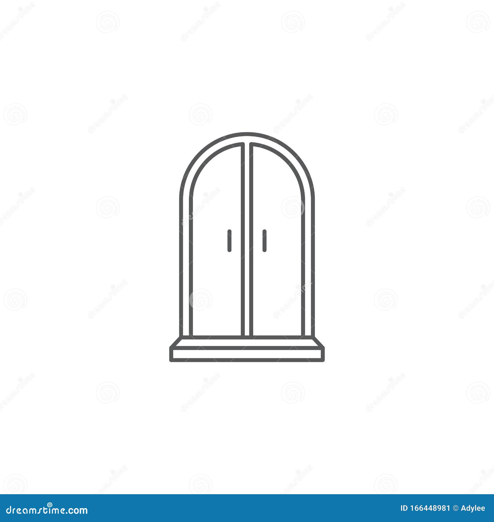 Arch Door Vector Icon Symbol Isolated on White Background Stock Vector ...